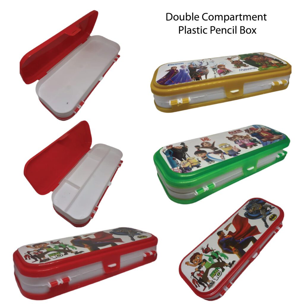 Double Compartment Plastic Cartoon Pencil Box - Tozy.lk – Sri Lanka’s ...